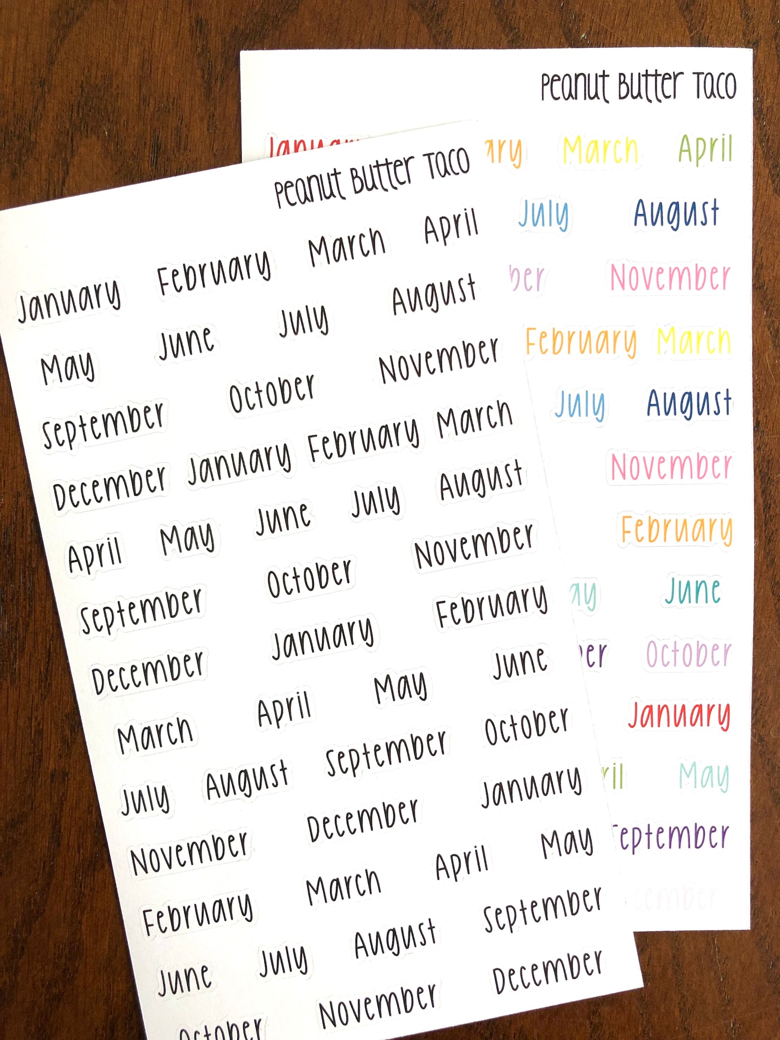 Small Months of the Year Planner Stickers - Month Stickers - Bujo ...