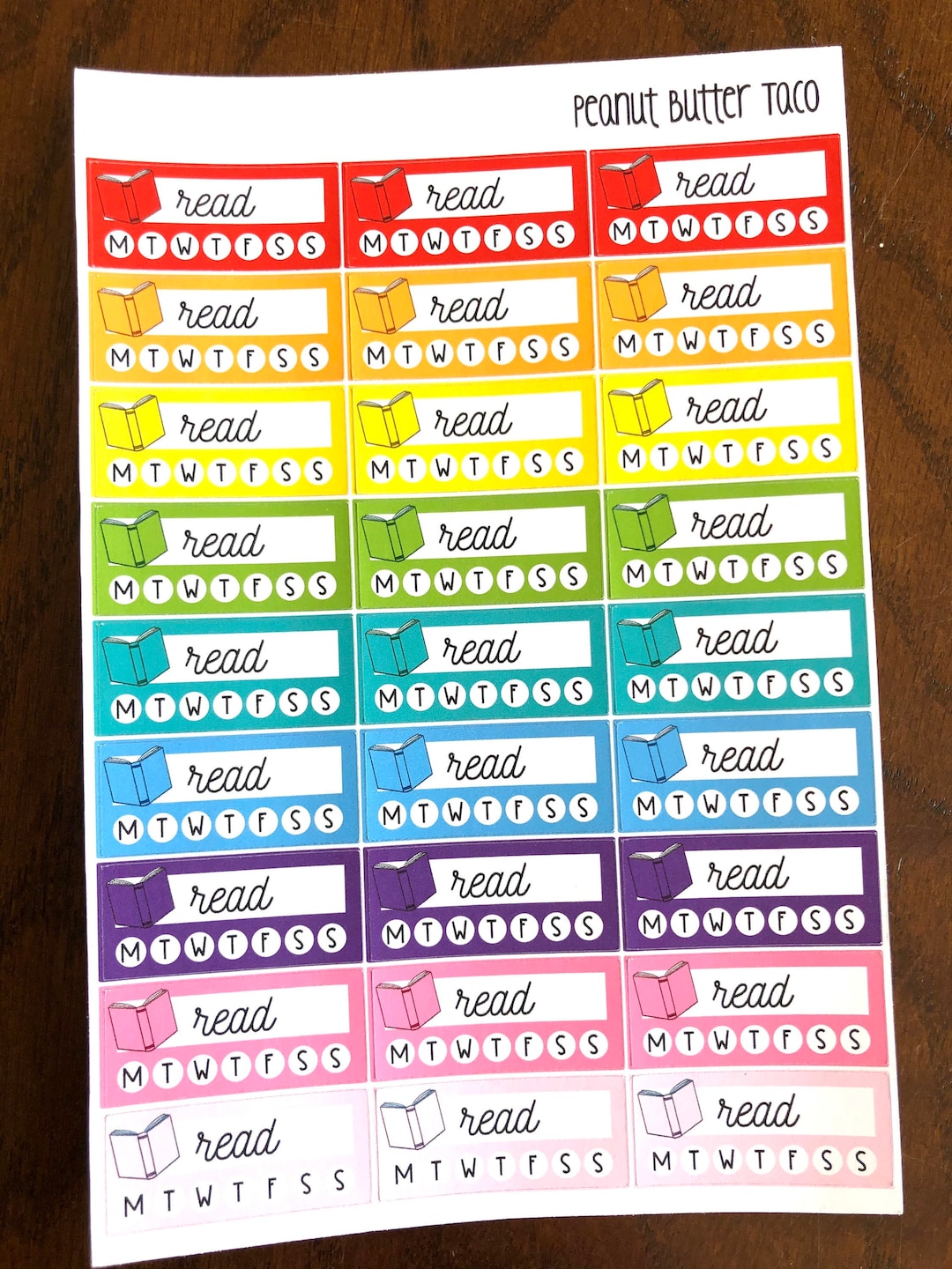 Reading Habit Trackers - Rainbow Habit Tracker Planner Stickers - Book ...