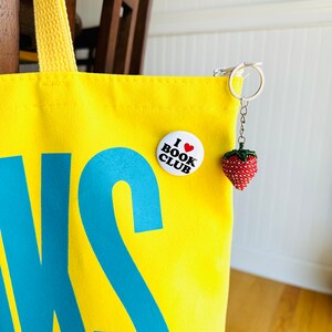 I Love Book Club Button Pinback - Book Club Gift - Book Club Pin ...
