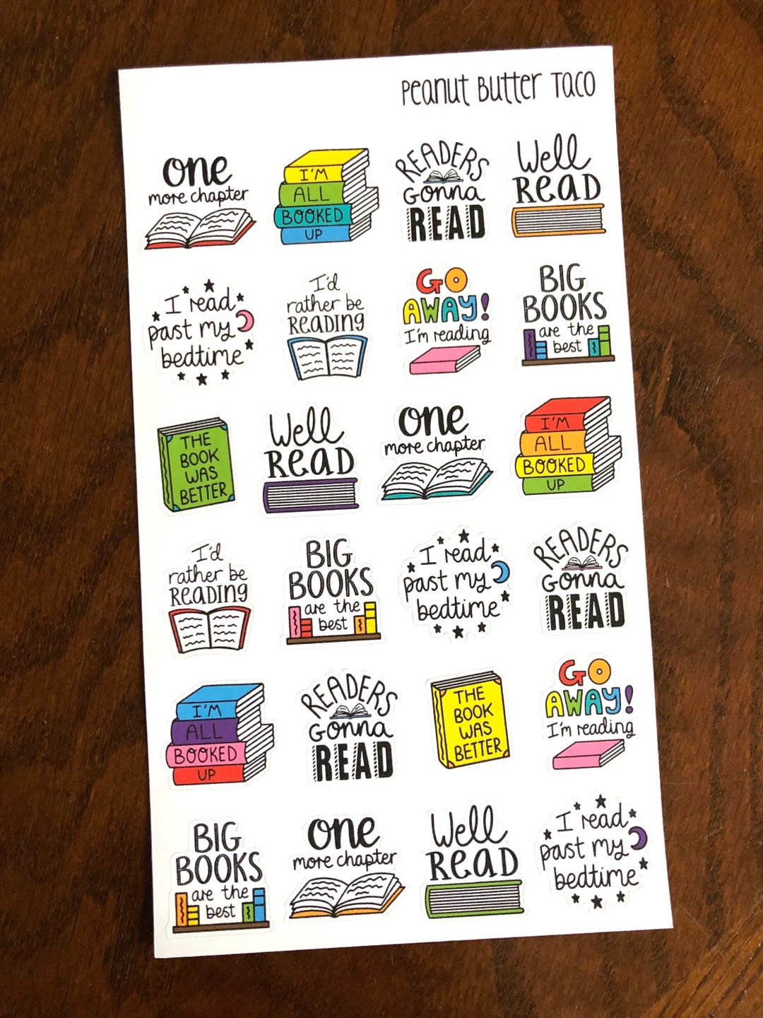 Readers Gonna Read Stickers - Bookworm Planner Stickers - Reading ...