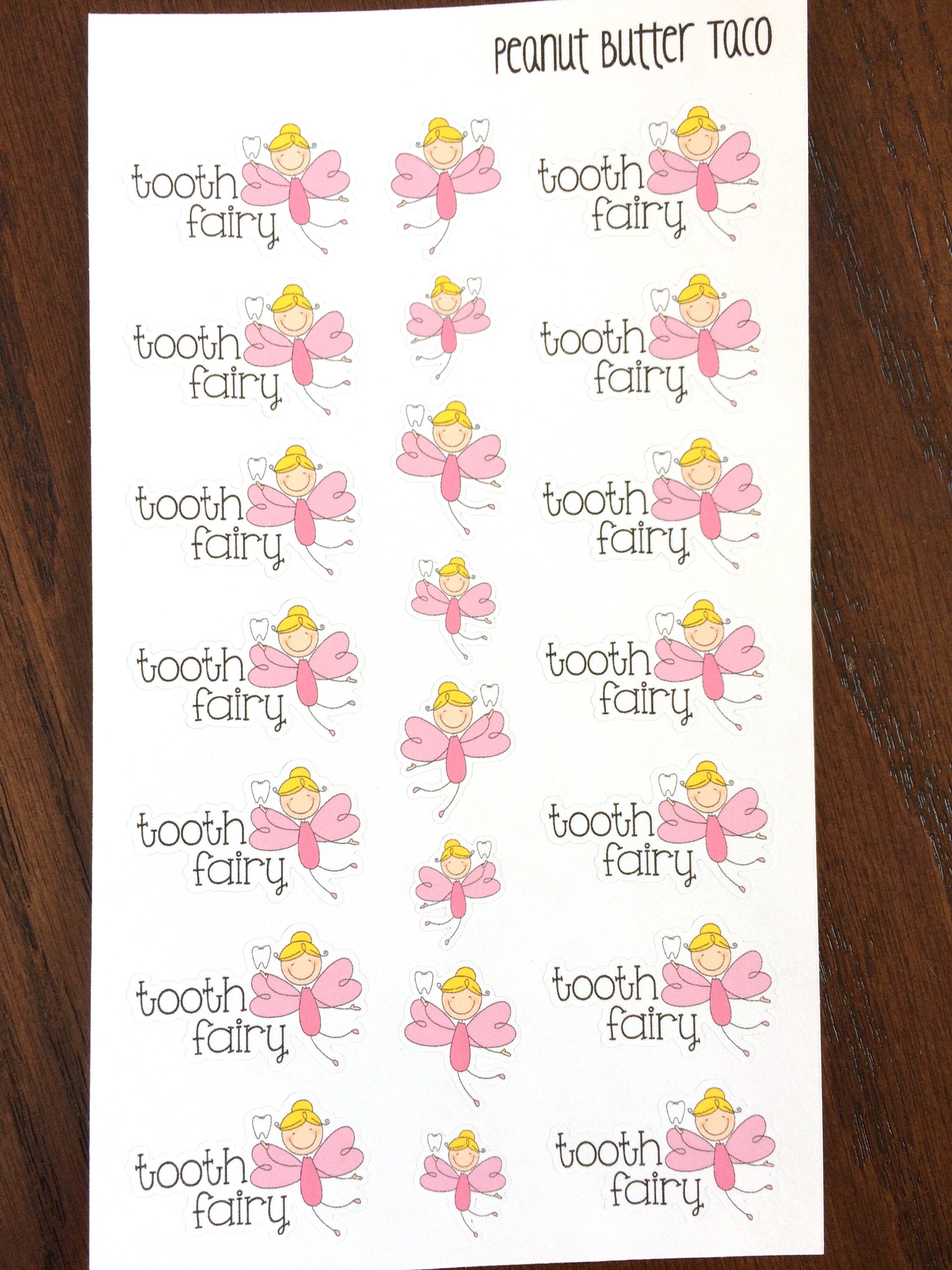 Tooth Fairy Stickers Tooth Fairy Planner Stickers Tooth | Etsy