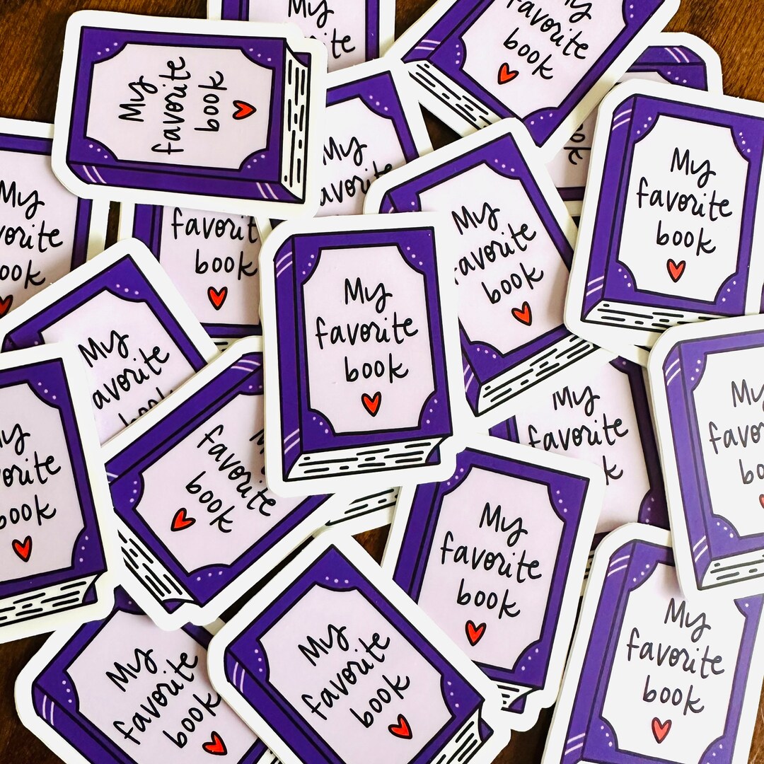 My Favorite Book Vinyl Sticker - Bookworm Vinyl Decal - Bookish Laptop ...