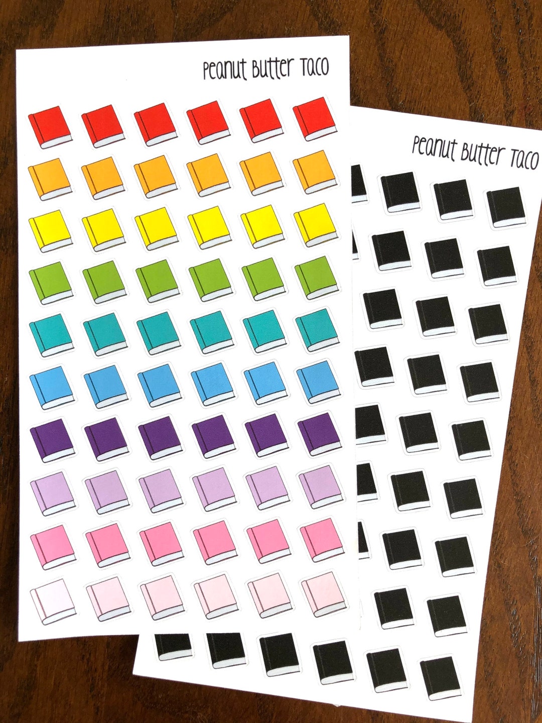 Hand Drawn Books Planner Stickers - Book Planner Stickers - Reading ...