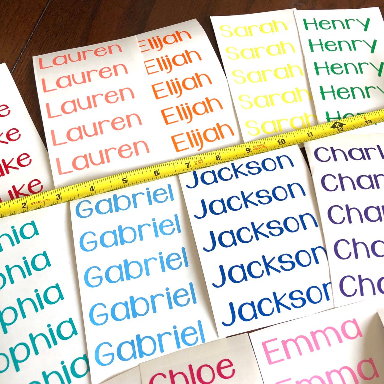 5 Back to School Vinyl Name Decals Decals for School | Etsy