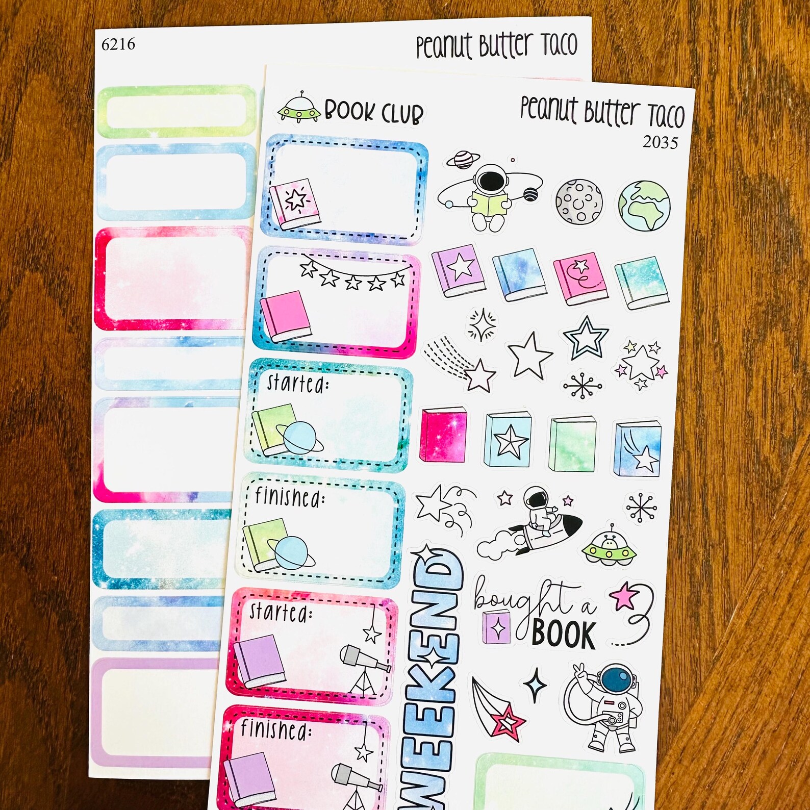 Supernova Reading Planner Stickers - Galaxy Stars Bookish Sampler ...