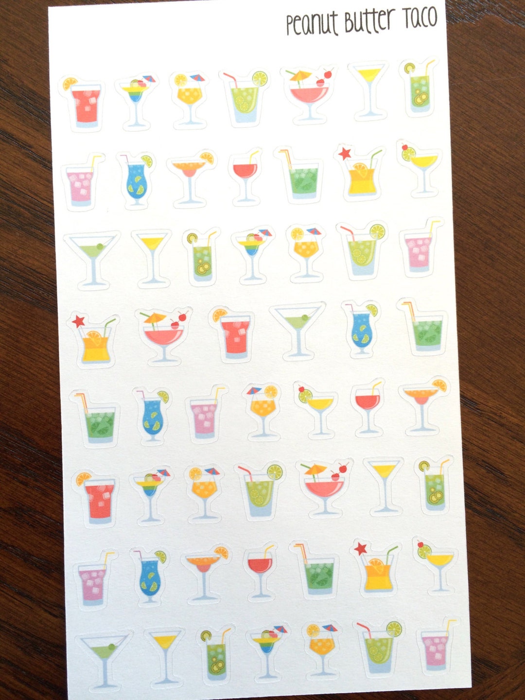 Cocktail Planner Stickers - Drink Stickers - Happy Hour Stickers ...