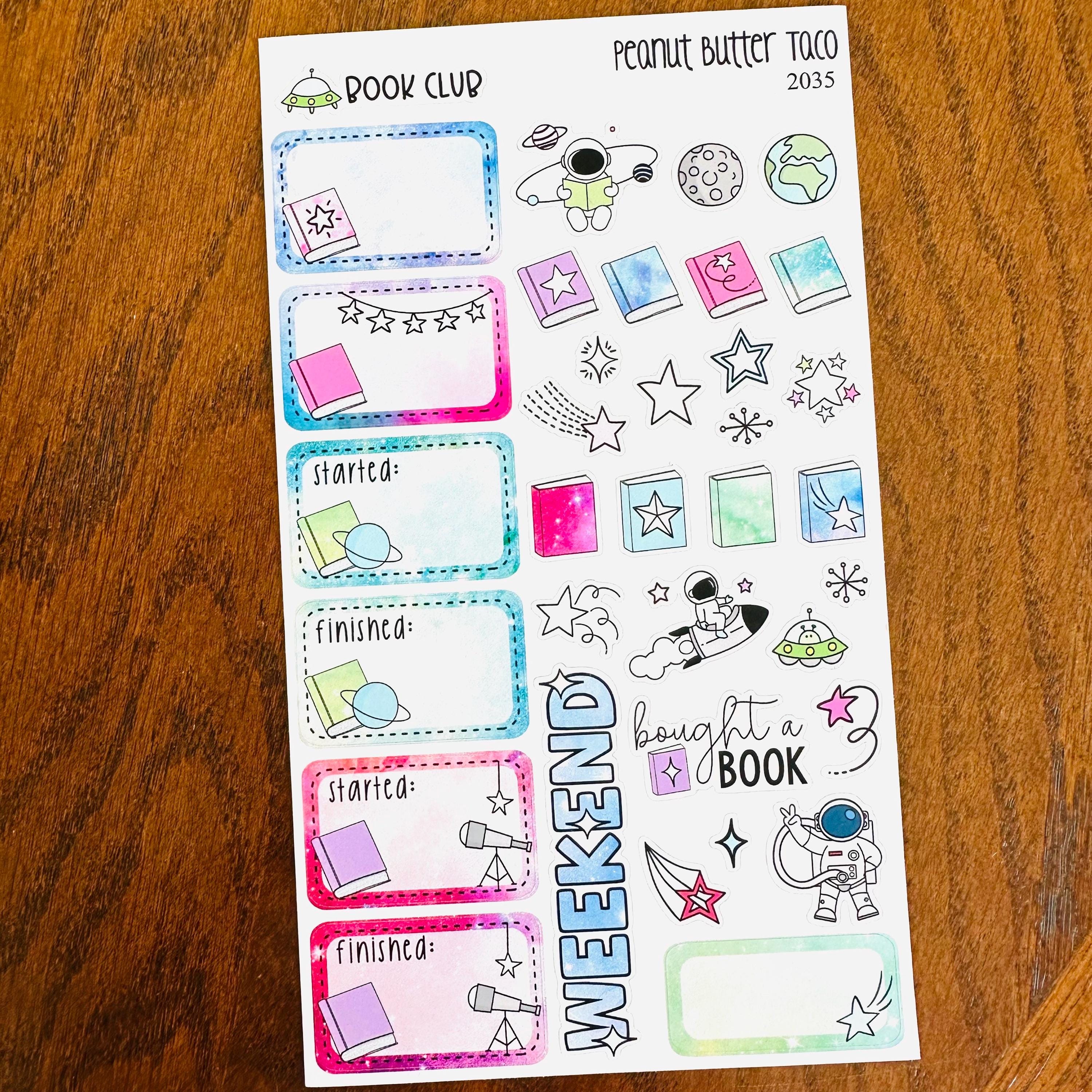 Supernova Reading Planner Stickers - Galaxy Stars Bookish Sampler ...