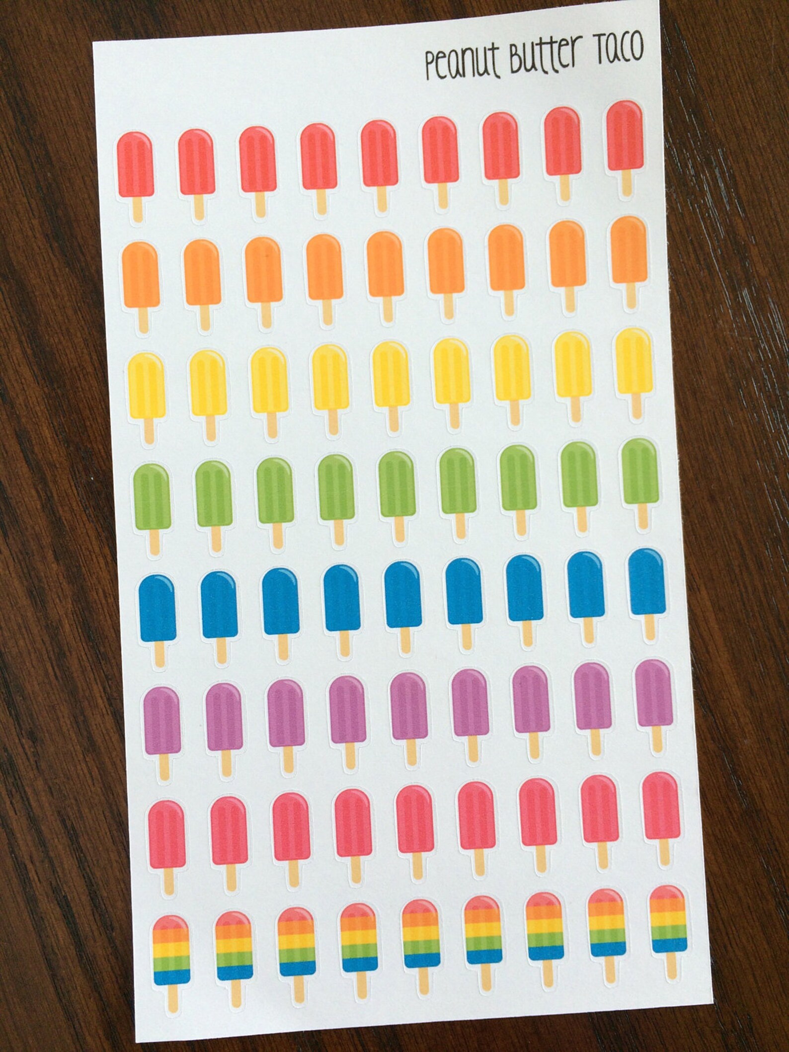 Popsicle Planner Stickers Popsicle Stickers Summer - Etsy