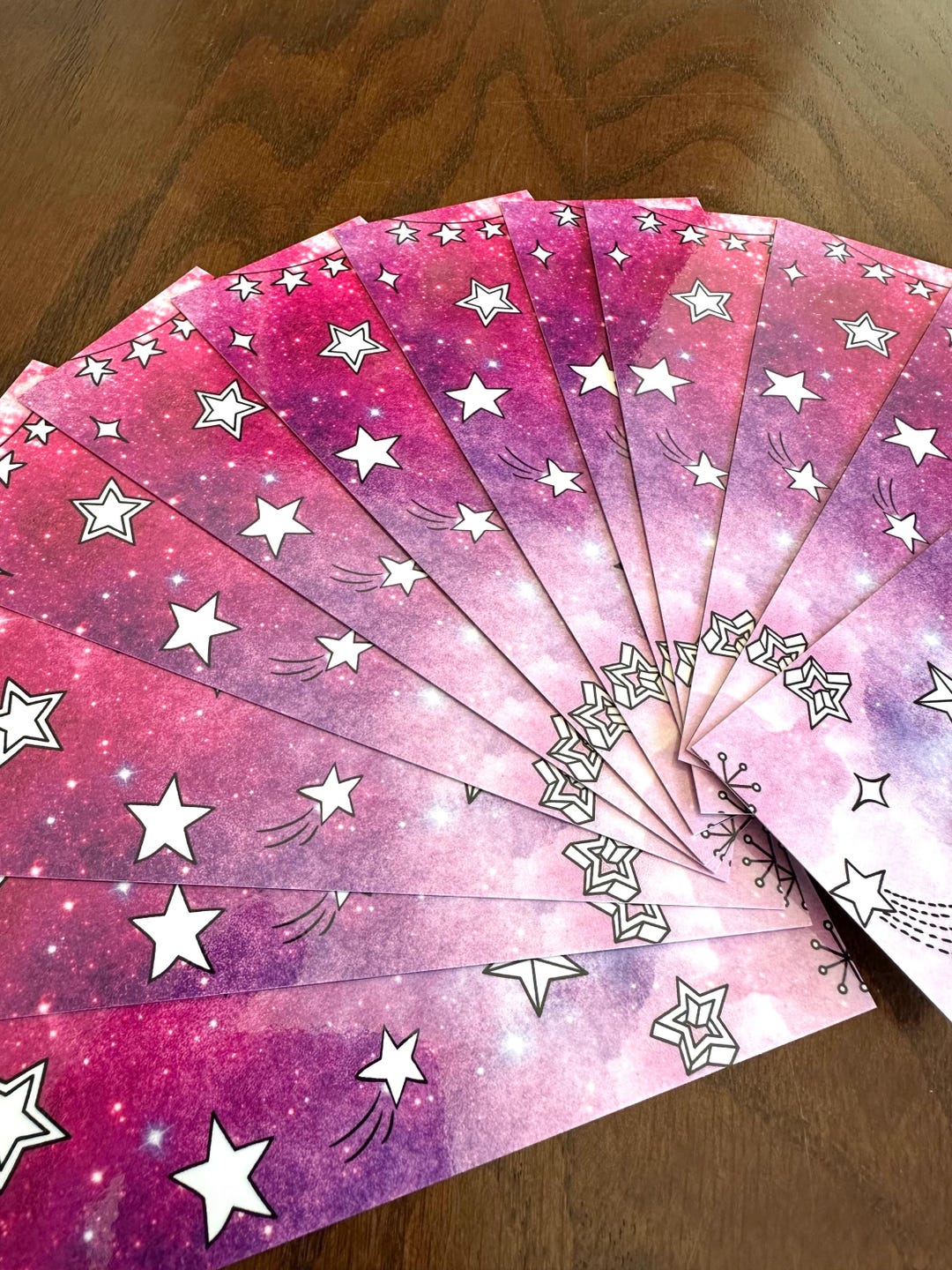Supernova Bookmark - Laminated Galaxy Bookmark - Doodle Star Bookmark ...