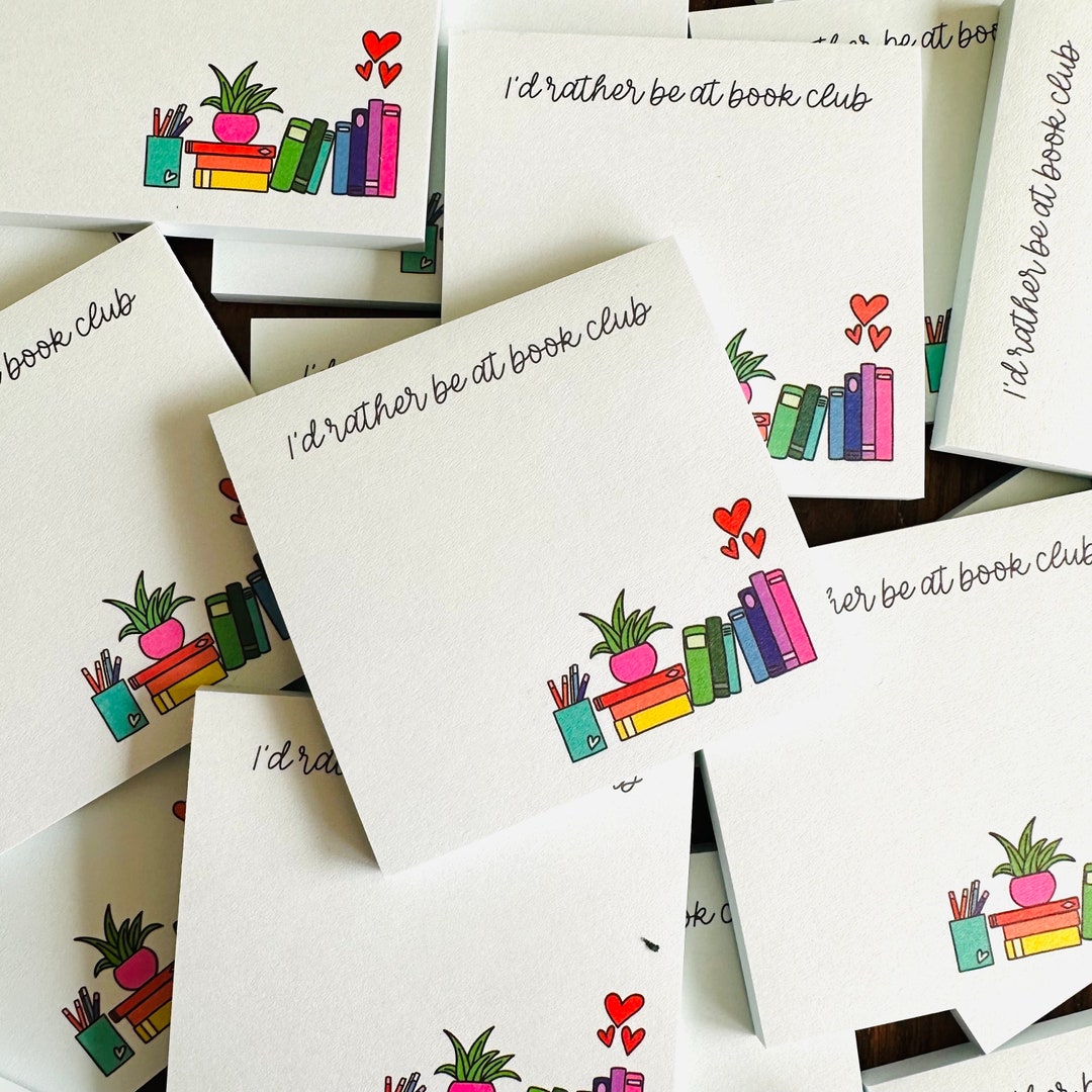 I'd Rather Be at Book Club Sticky Notes Reading Sticky Notes Bookworm ...
