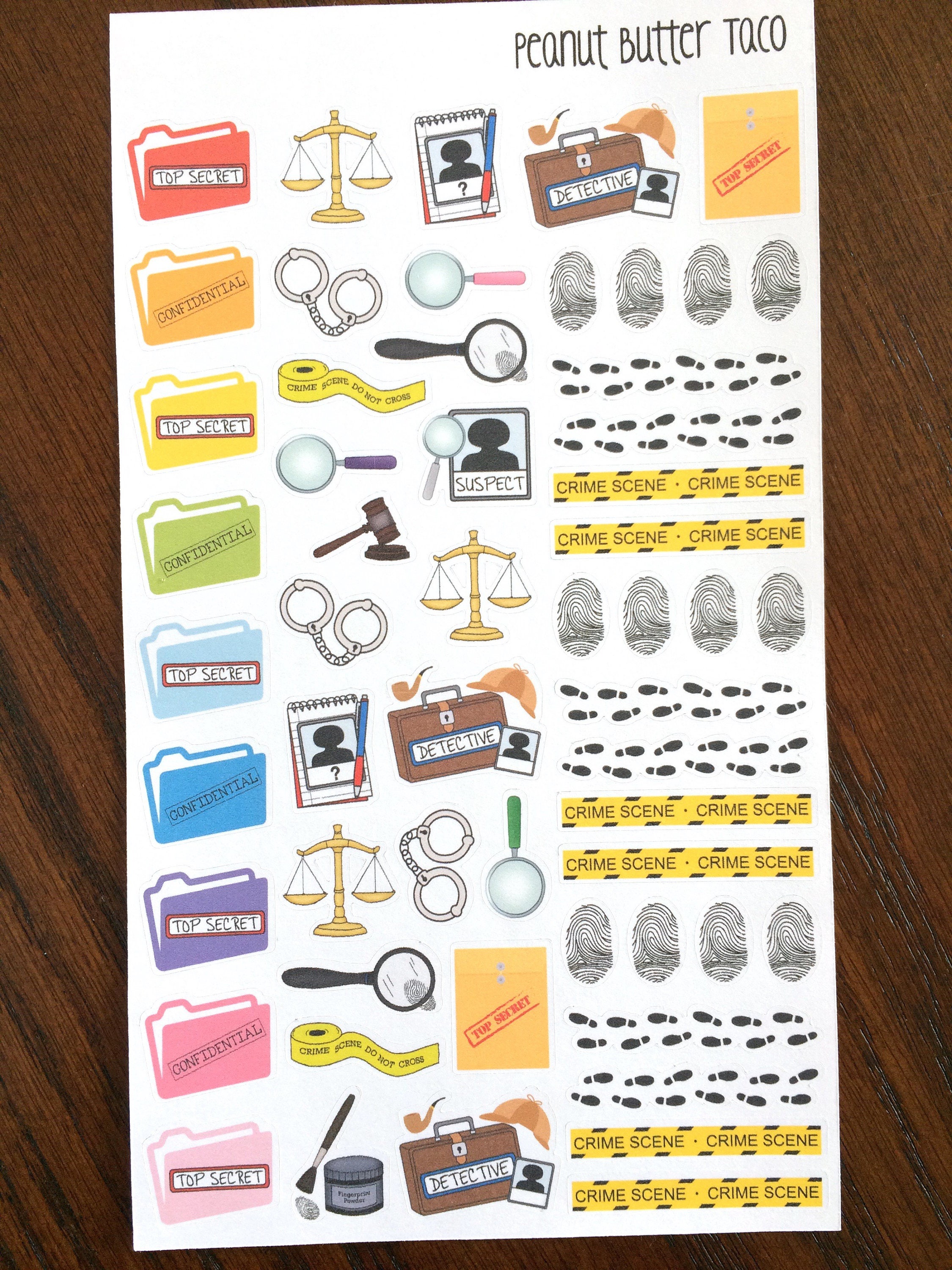 Crime Sampler Stickers True Crime Planner Stickers | Etsy