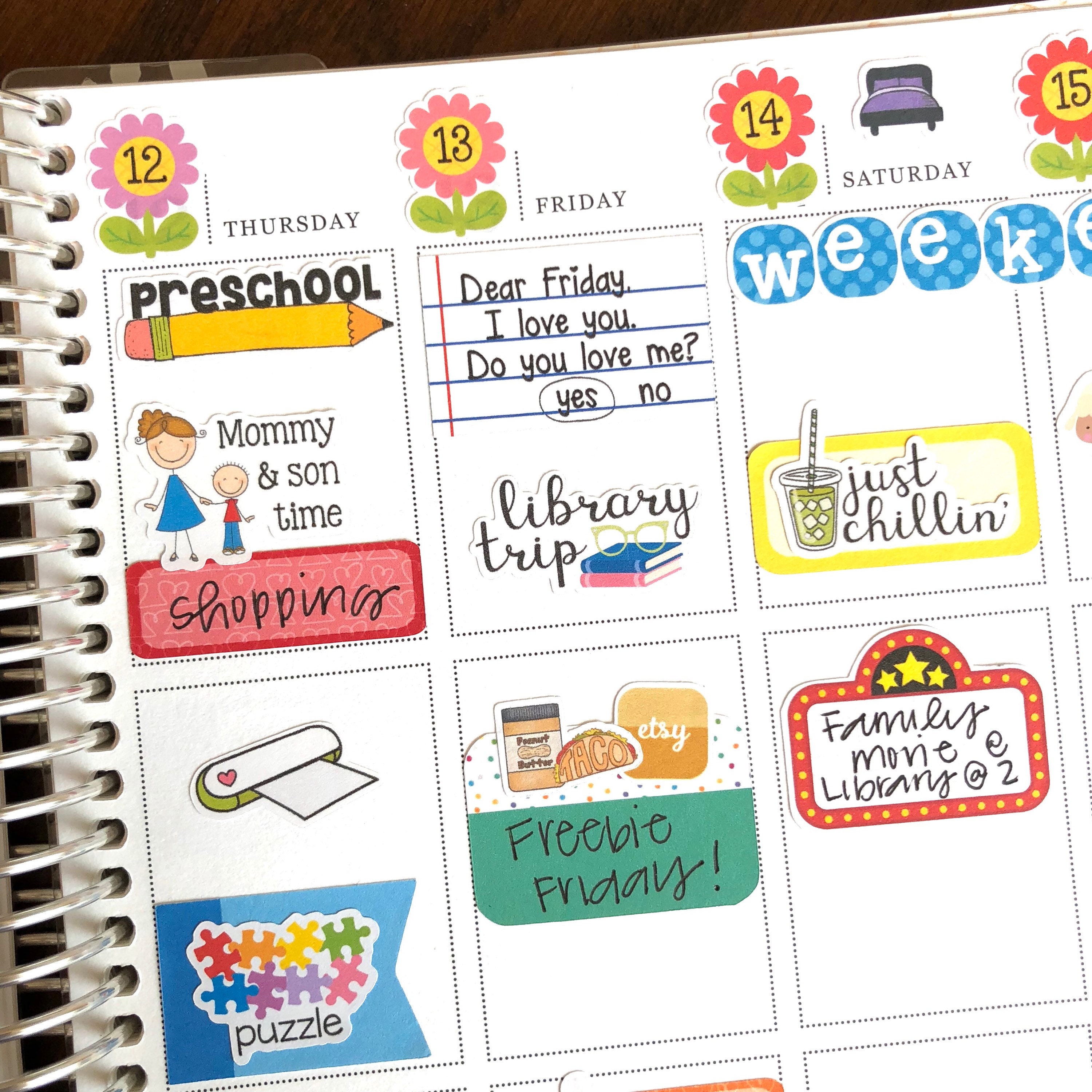 Mommy & Son Time Planner Stickers - Family Planner Stickers - Mom ...