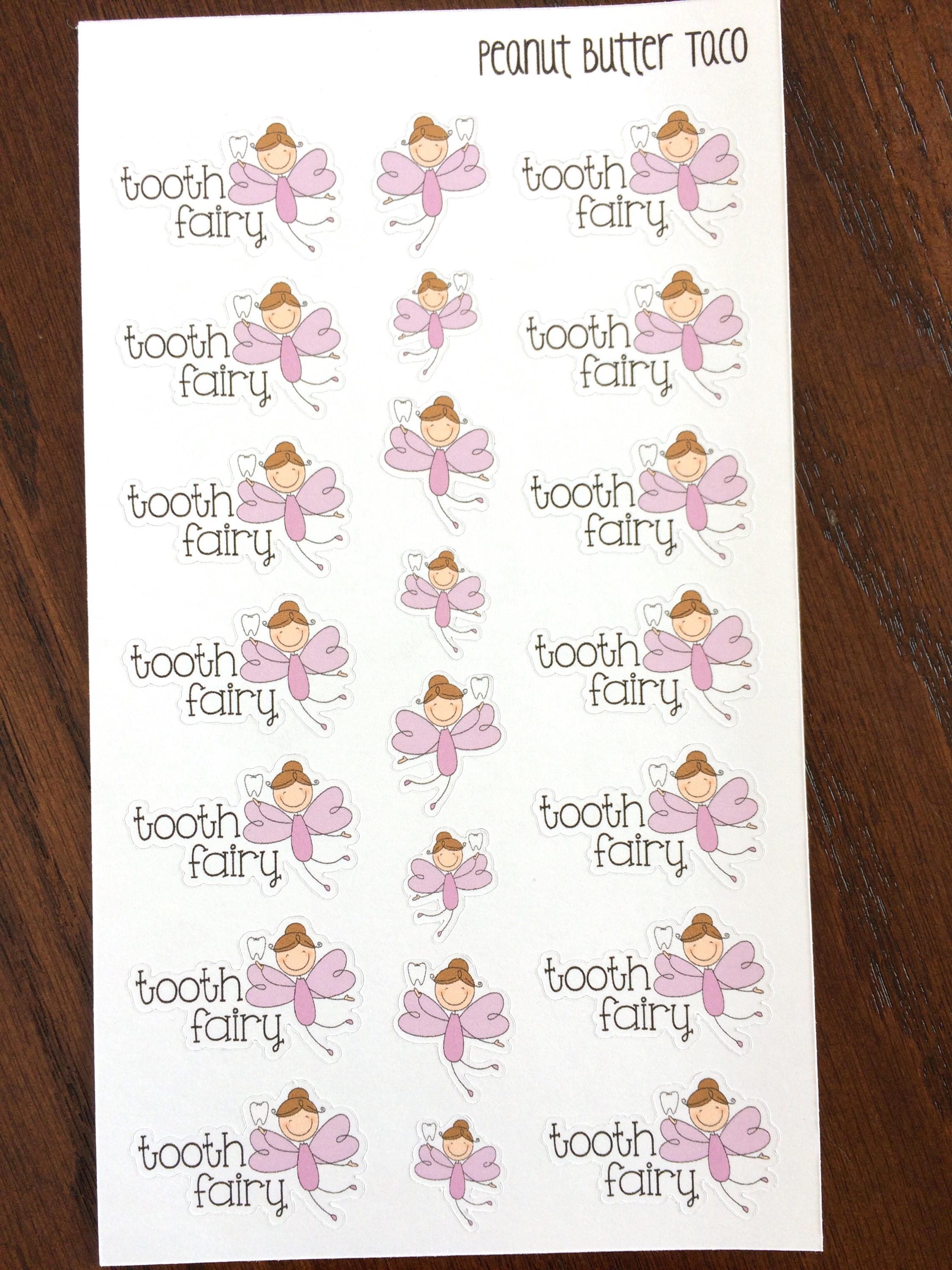 Tooth Fairy Stickers Tooth Fairy Planner Stickers Tooth | Etsy