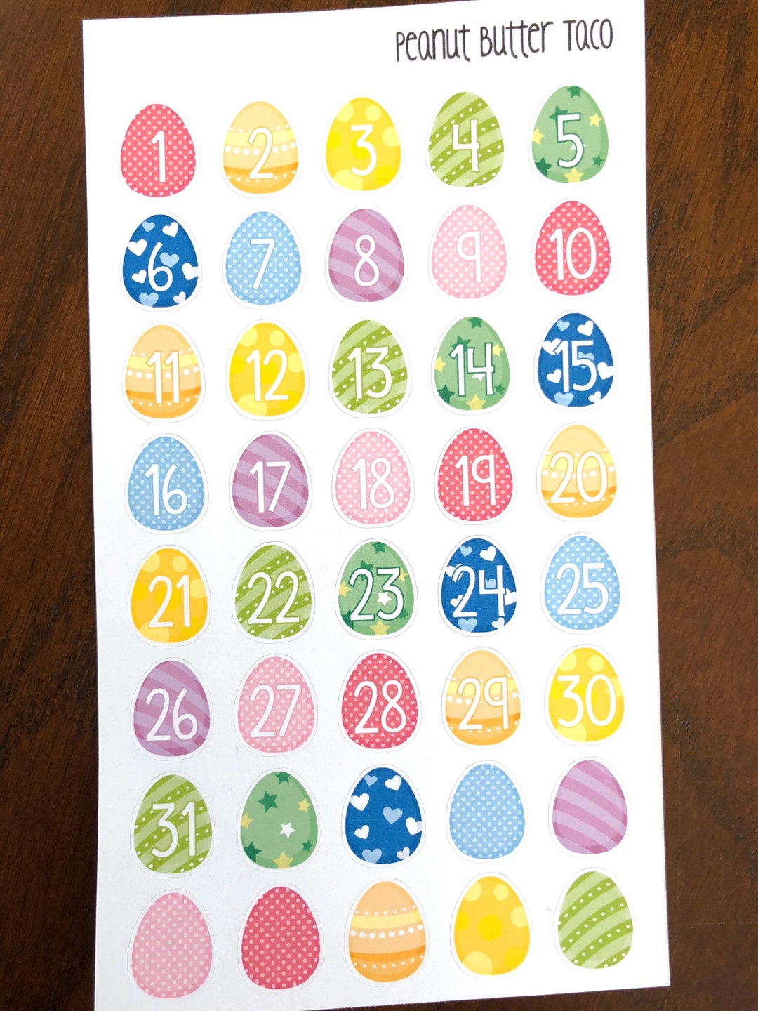 Egg Date Covers Planner Stickers - Spring Date Cover Stickers - Easter ...