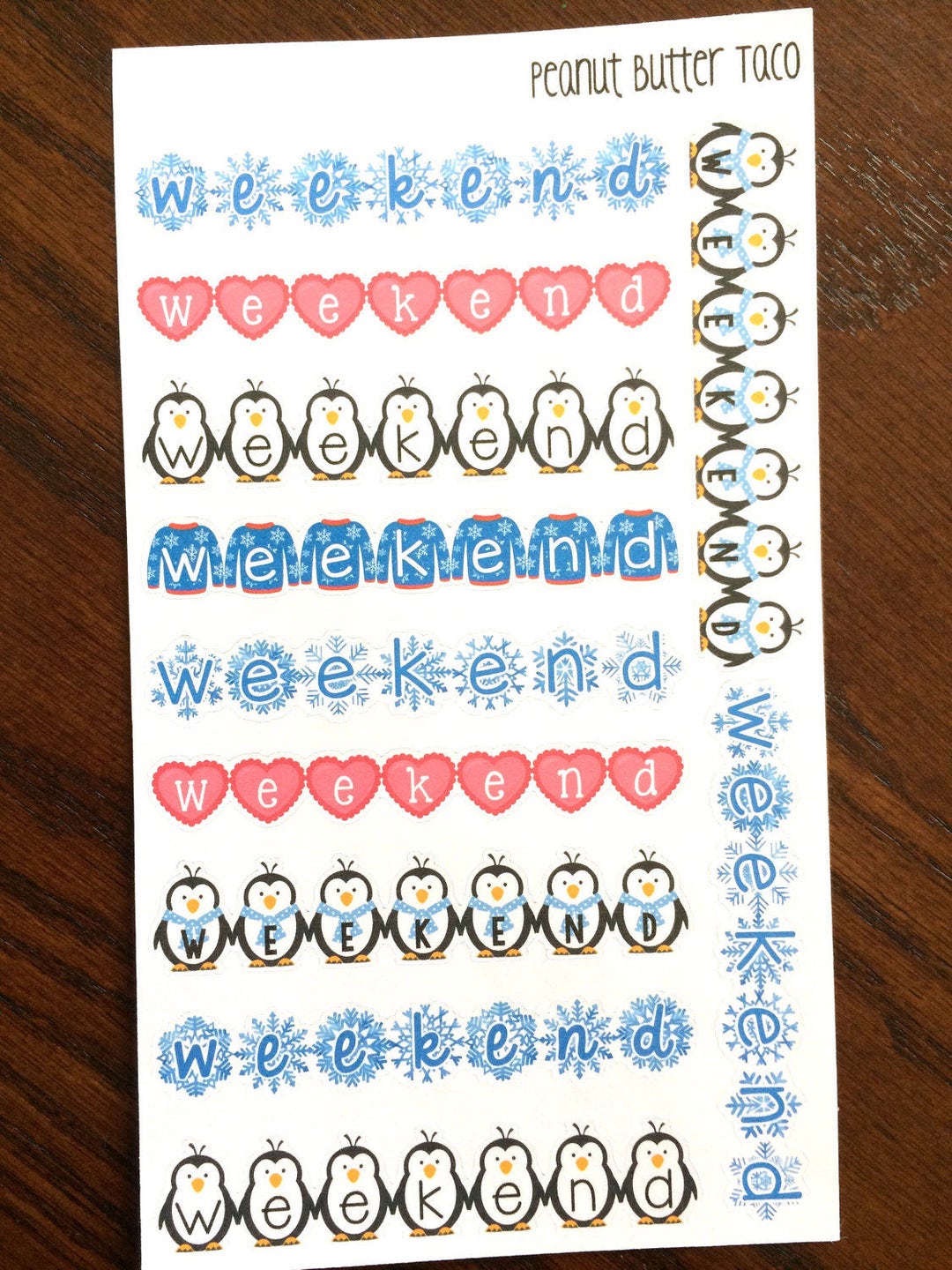 Winter Weekend Planner Stickers - Winter Stickers - Weekend Banner ...