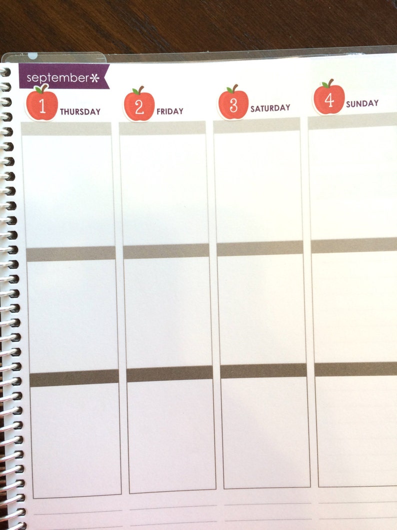 Apple Date Covers Apple Planner Stickers Apple Dates | Etsy