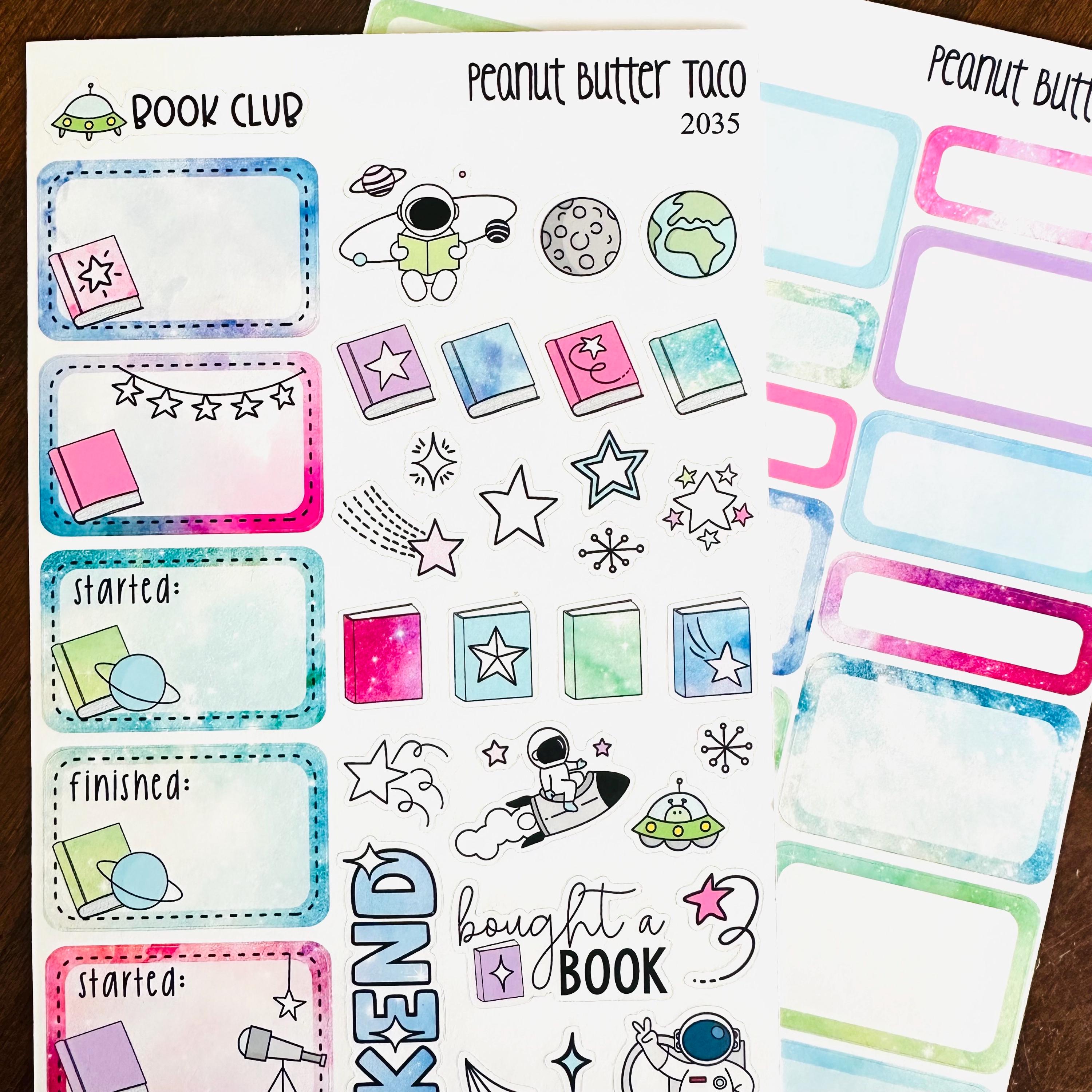 Supernova Reading Planner Stickers - Galaxy Stars Bookish Sampler ...