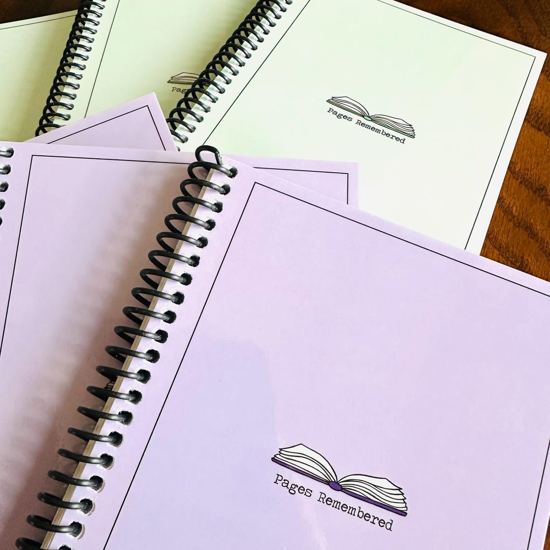 Pages Remembered Book Review Notebook - Reading Journal - Book Lover ...