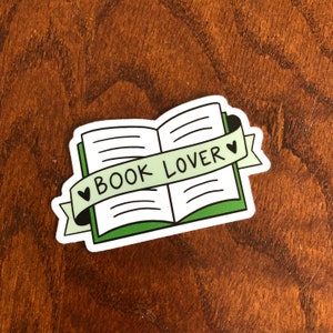 Book Lover Vinyl Sticker - Bookish Vinyl Decal - Laptop Sticker ...