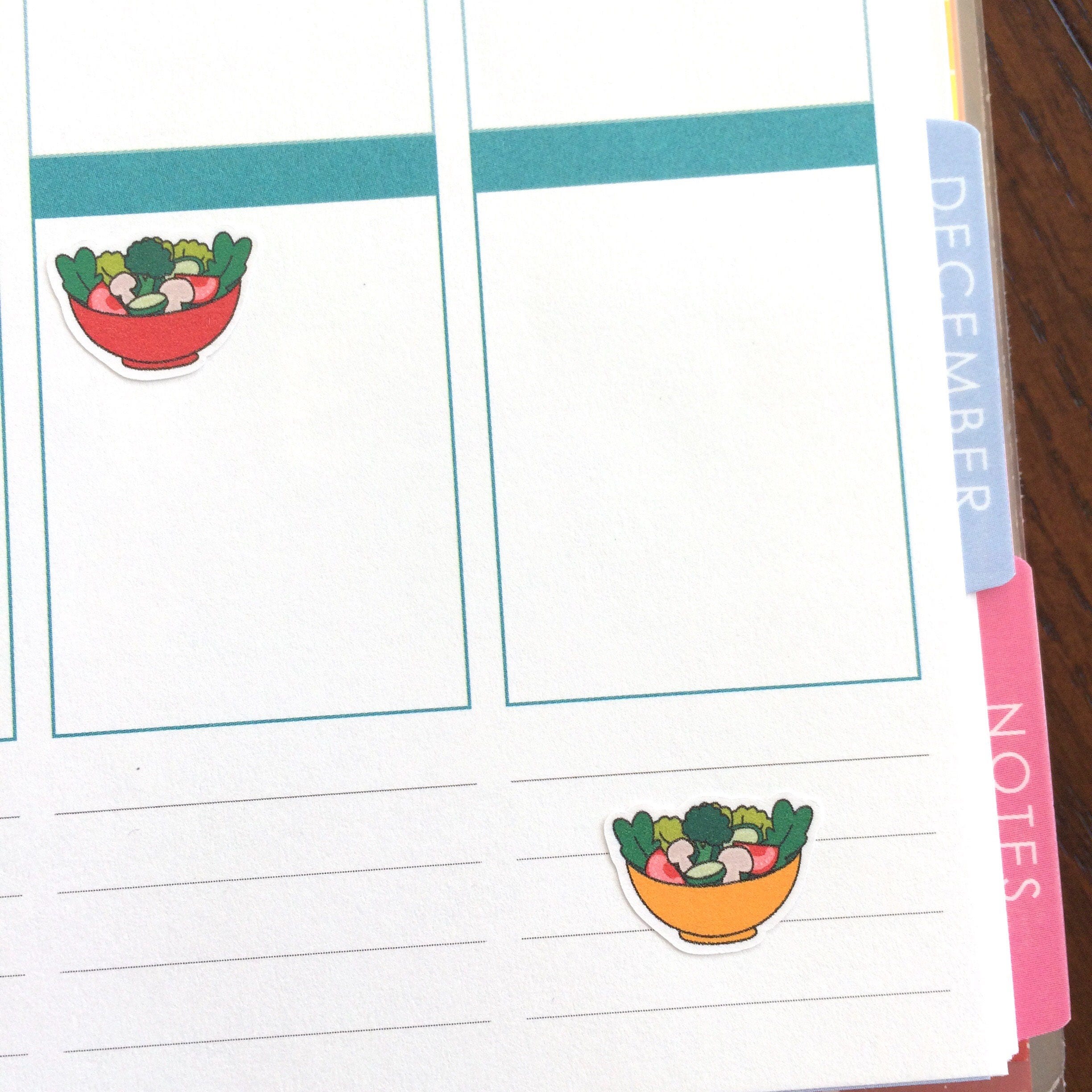 Salad Stickers Salad Planner Stickers Salad Bowls Salad - Etsy