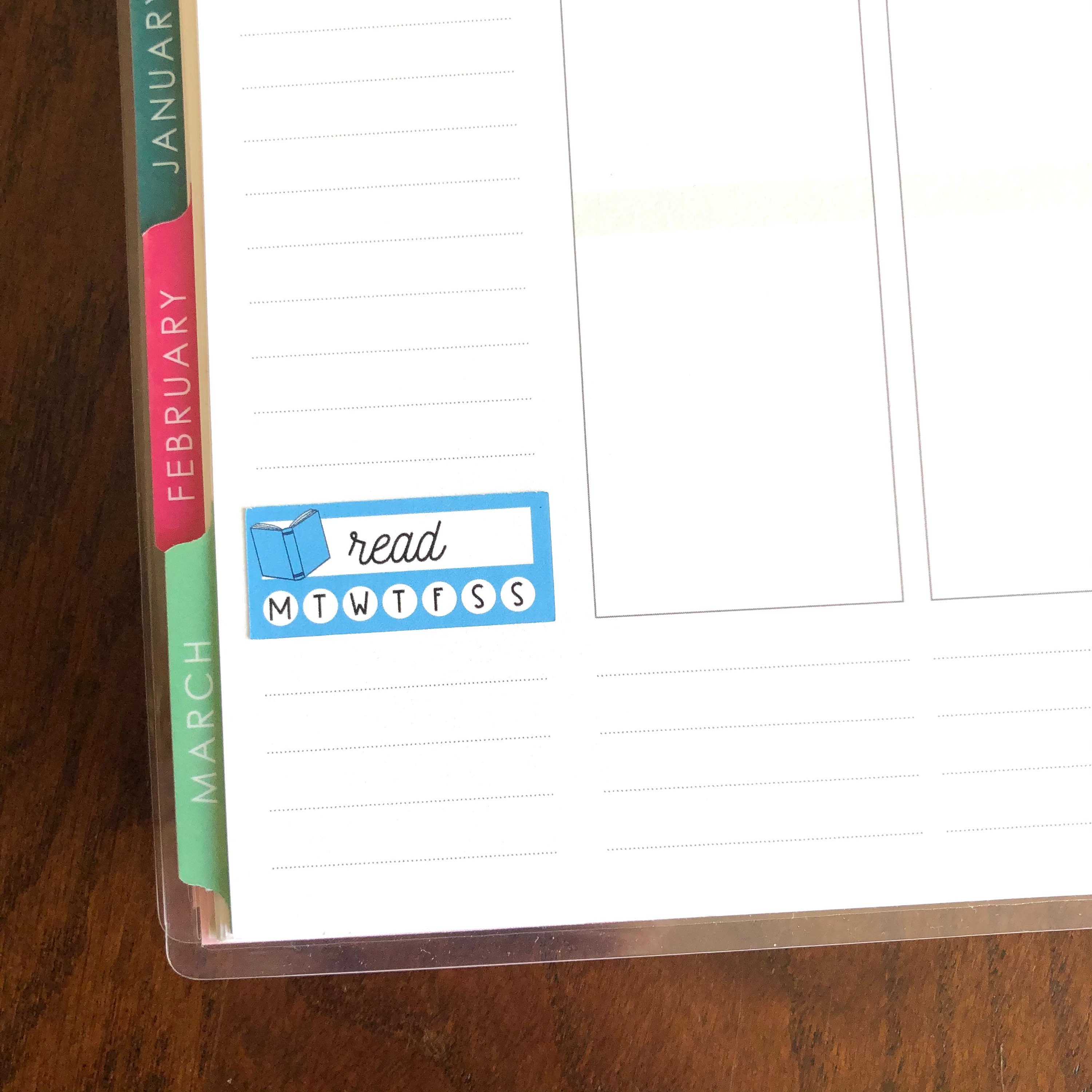 Reading Habit Trackers Rainbow Habit Tracker Planner - Etsy