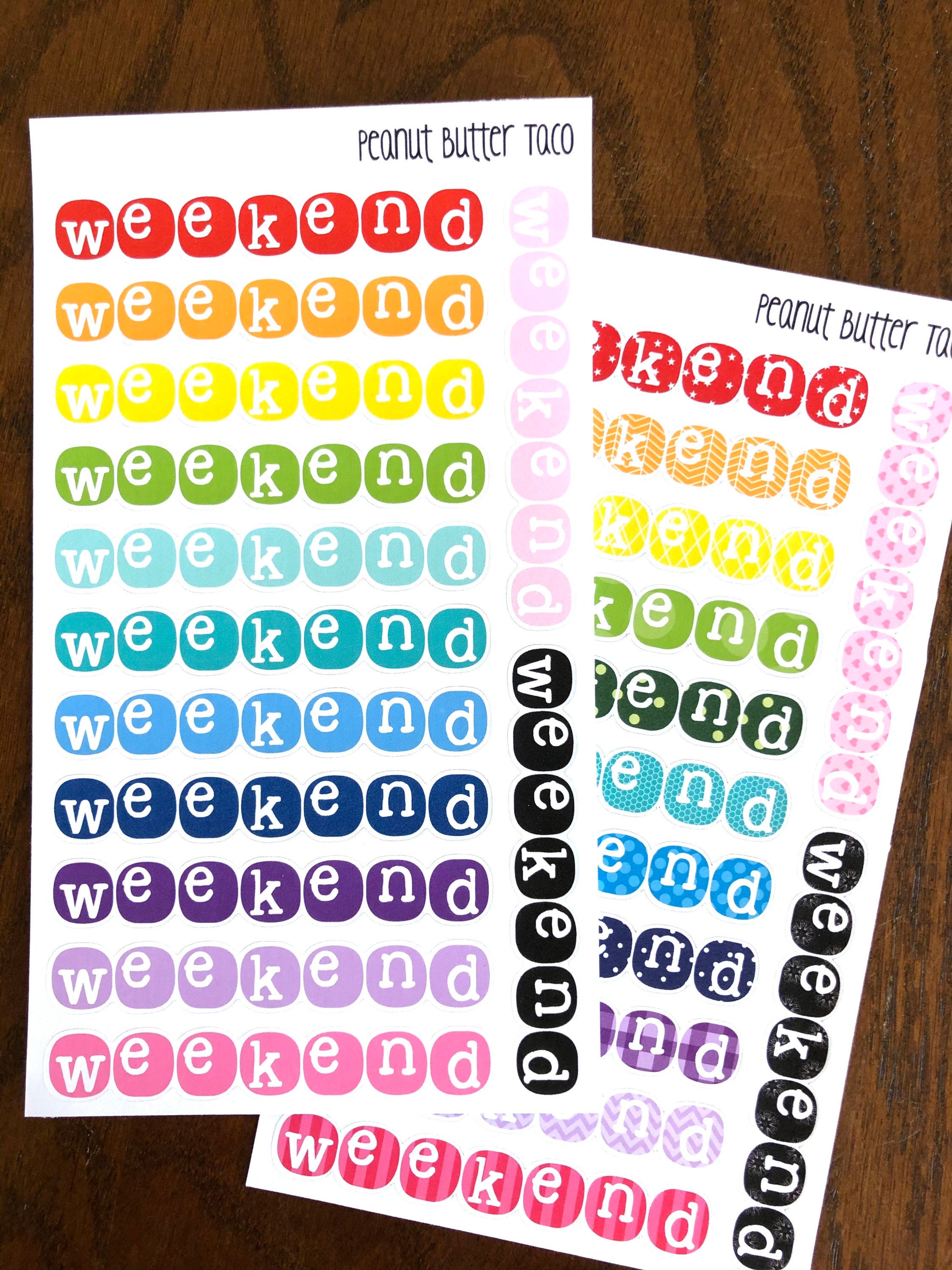 Rainbow Bubble Weekend Banners Patterned or Solid Weekend | Etsy