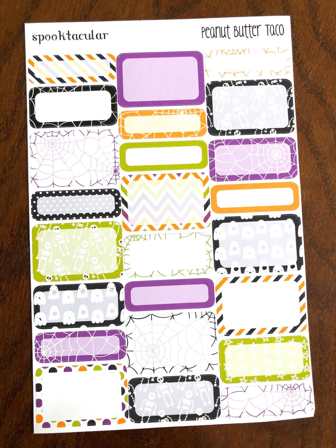 Spooktacular Mixed Boxes Planner Stickers - Halloween Planner Stickers ...