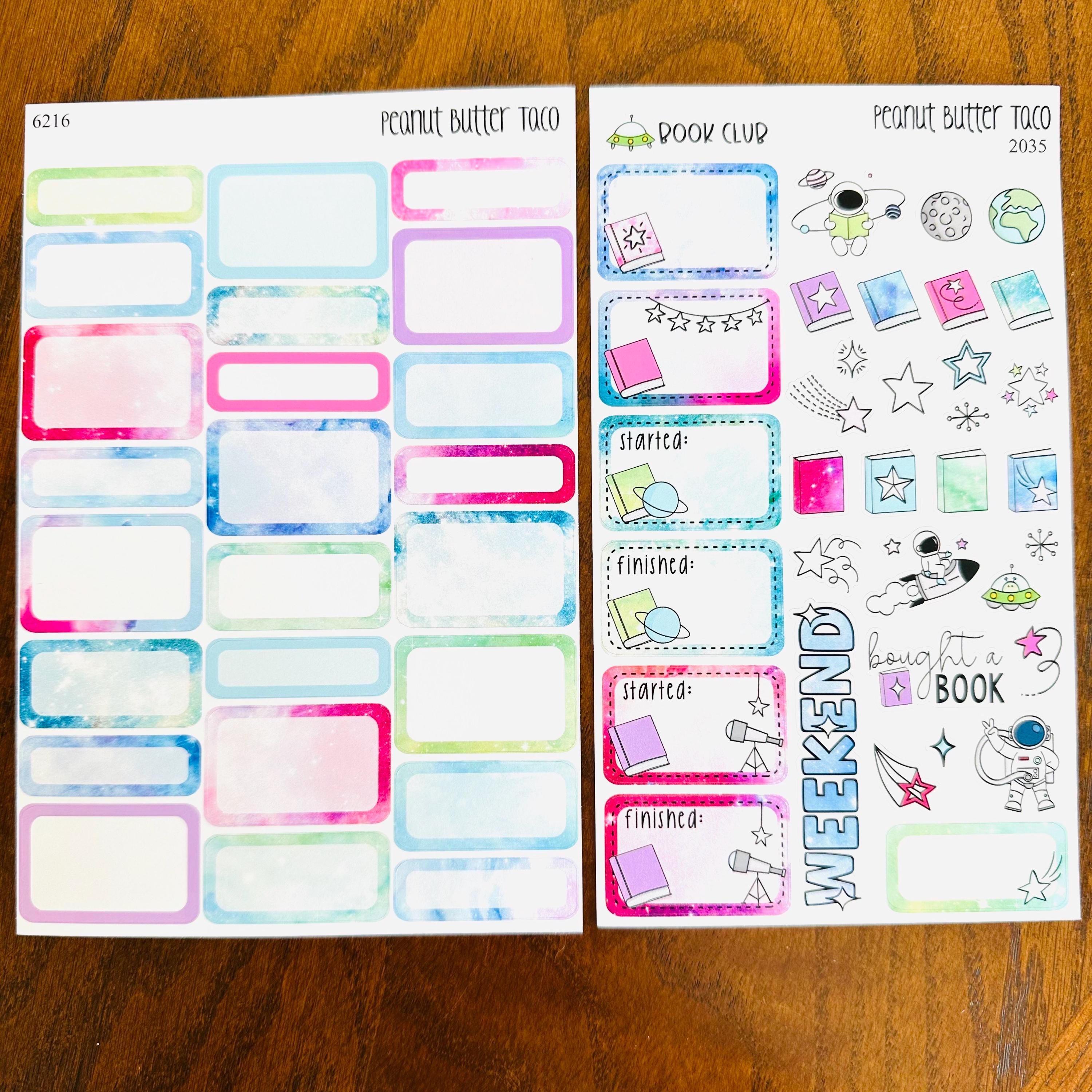 Supernova Reading Planner Stickers - Galaxy Stars Bookish Sampler ...