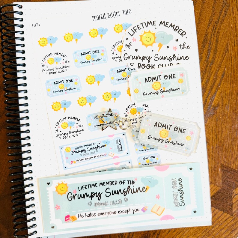 Grumpy Sunshine Bundle - Romance Reading Trope - Planner Stickers ...