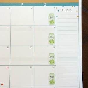 BLANK Savings Challenge Planner Stickers - 52 Week Money Challenge ...