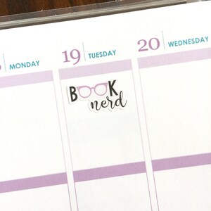 Book Nerd Planner Stickers - Book Planner Stickers - Reading Stickers ...