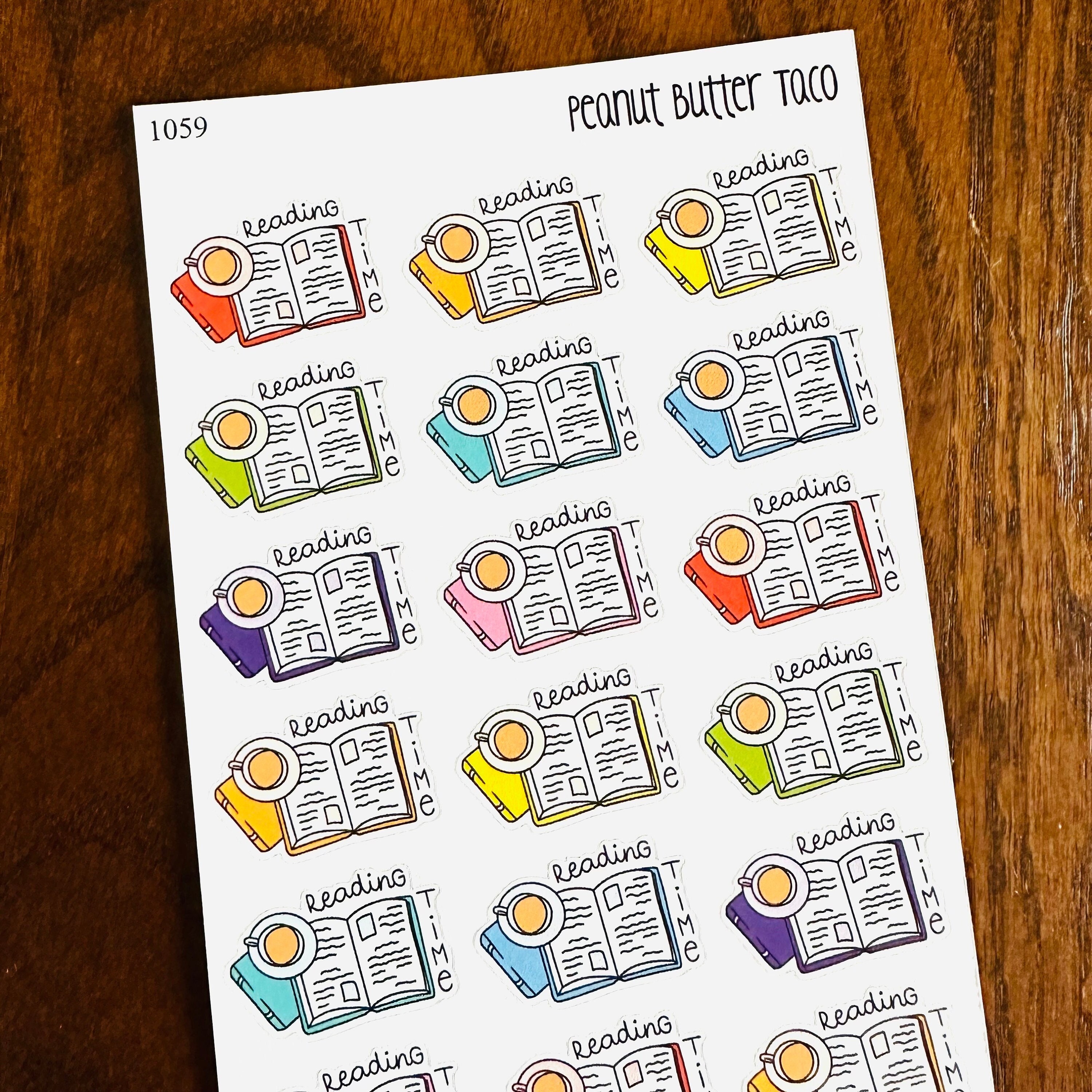 Reading Time Planner Stickers - Book Journal Stickers - Reading ...