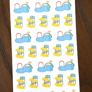 Water Park Planner Stickers - Kid Stickers - Water Slide Stickers ...