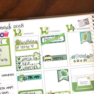 Clover Numbers - Date Covers Planner Stickers - Good Luck Stickers ...