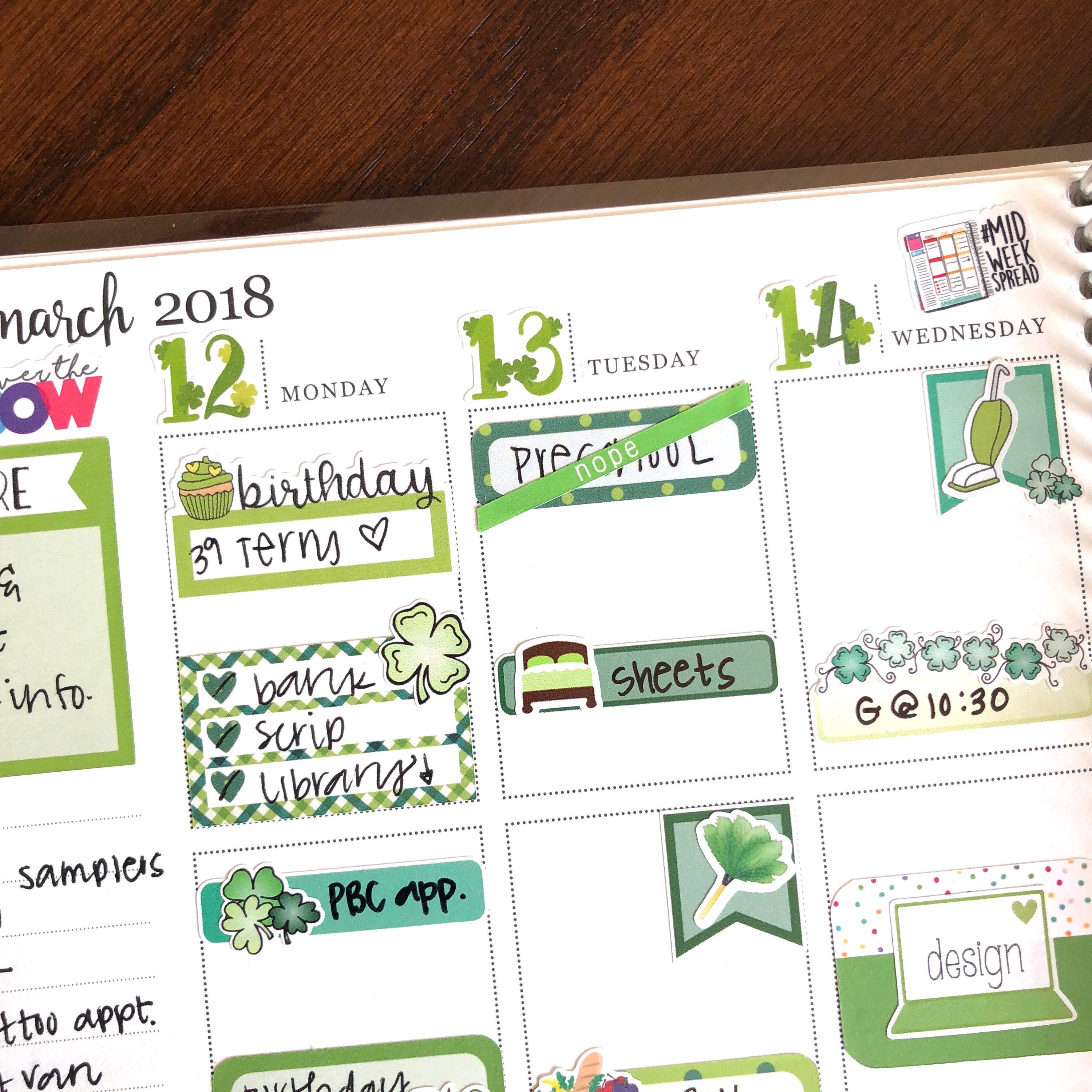 Clover Numbers - Date Covers Planner Stickers - Good Luck Stickers ...