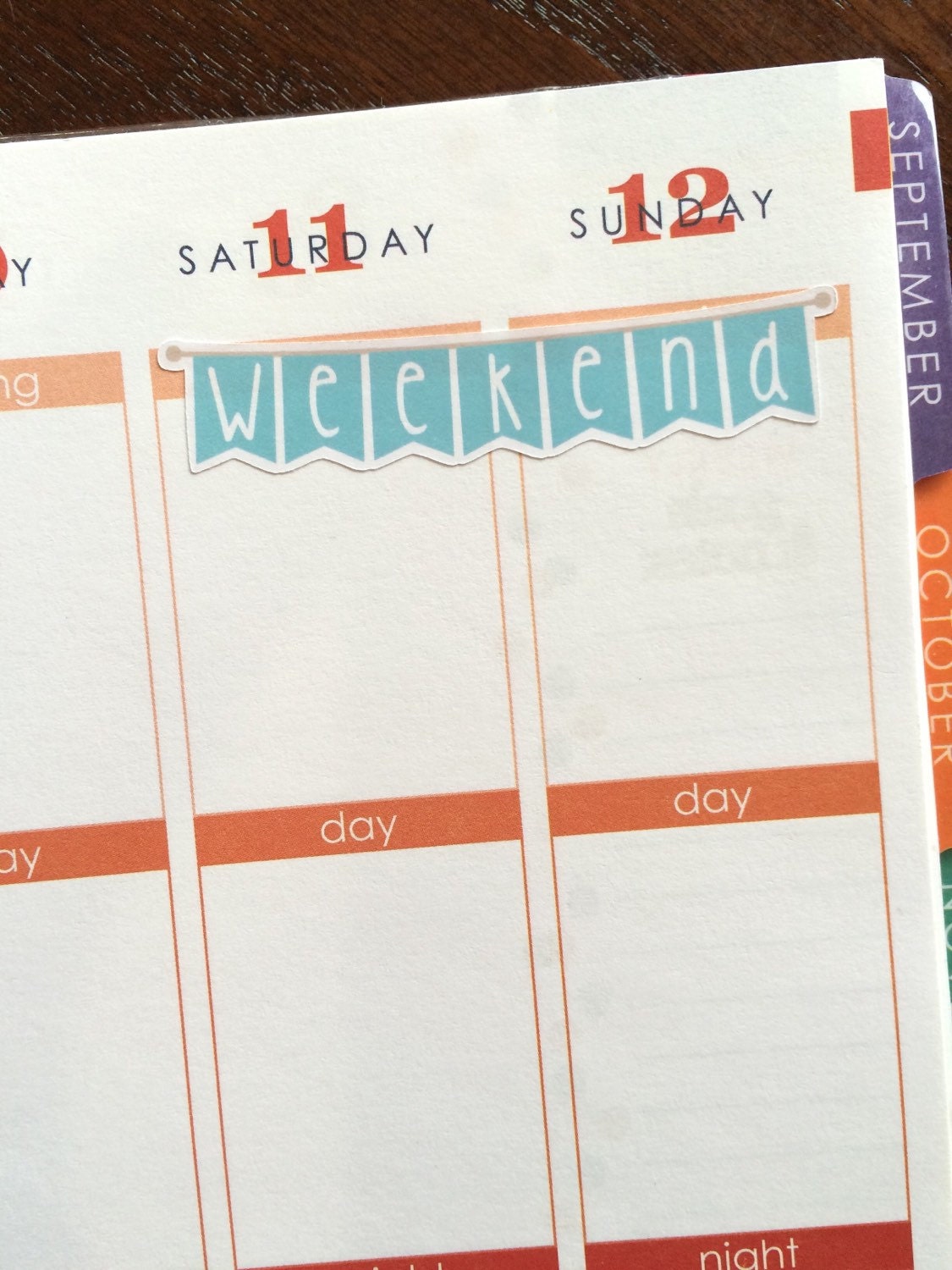 Weekend Banners Rainbow Weekend Planner Stickers Weekend - Etsy