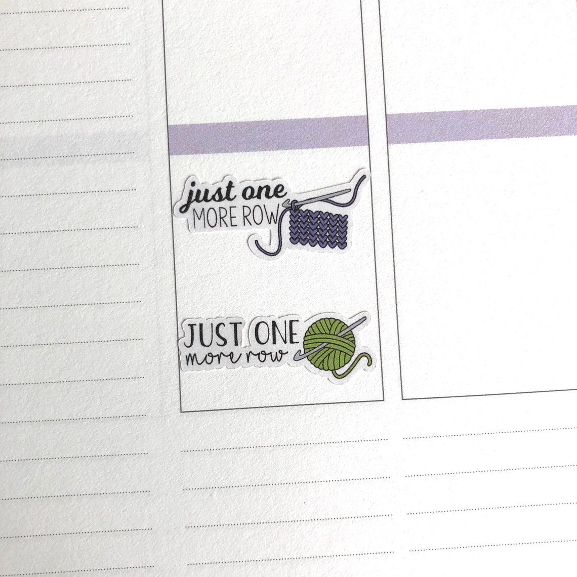Just One More Row Crochet Stickers - Crochet Planner Stickers - Yarn ...