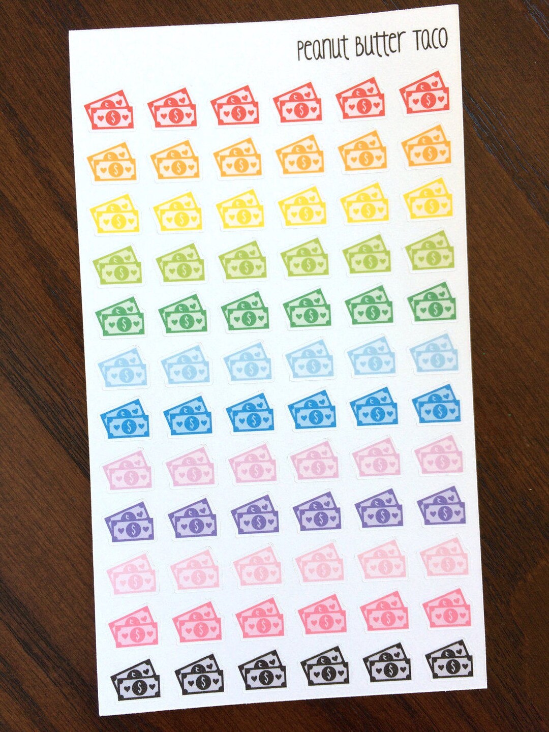 Rainbow Money Planner Stickers - Money Stickers - Finance Stickers ...