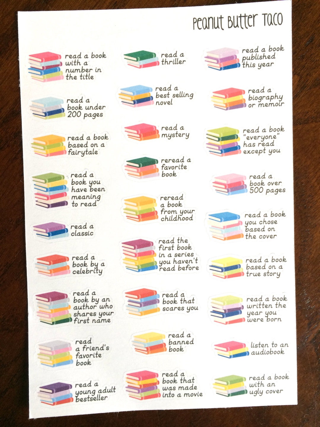 Reading Challenge Planner Stickers - Reading Planner Stickers - Reading ...