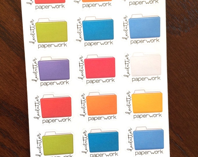 Paperwork Declutter Paperwork Planner Stickers Cleaning Planner ...