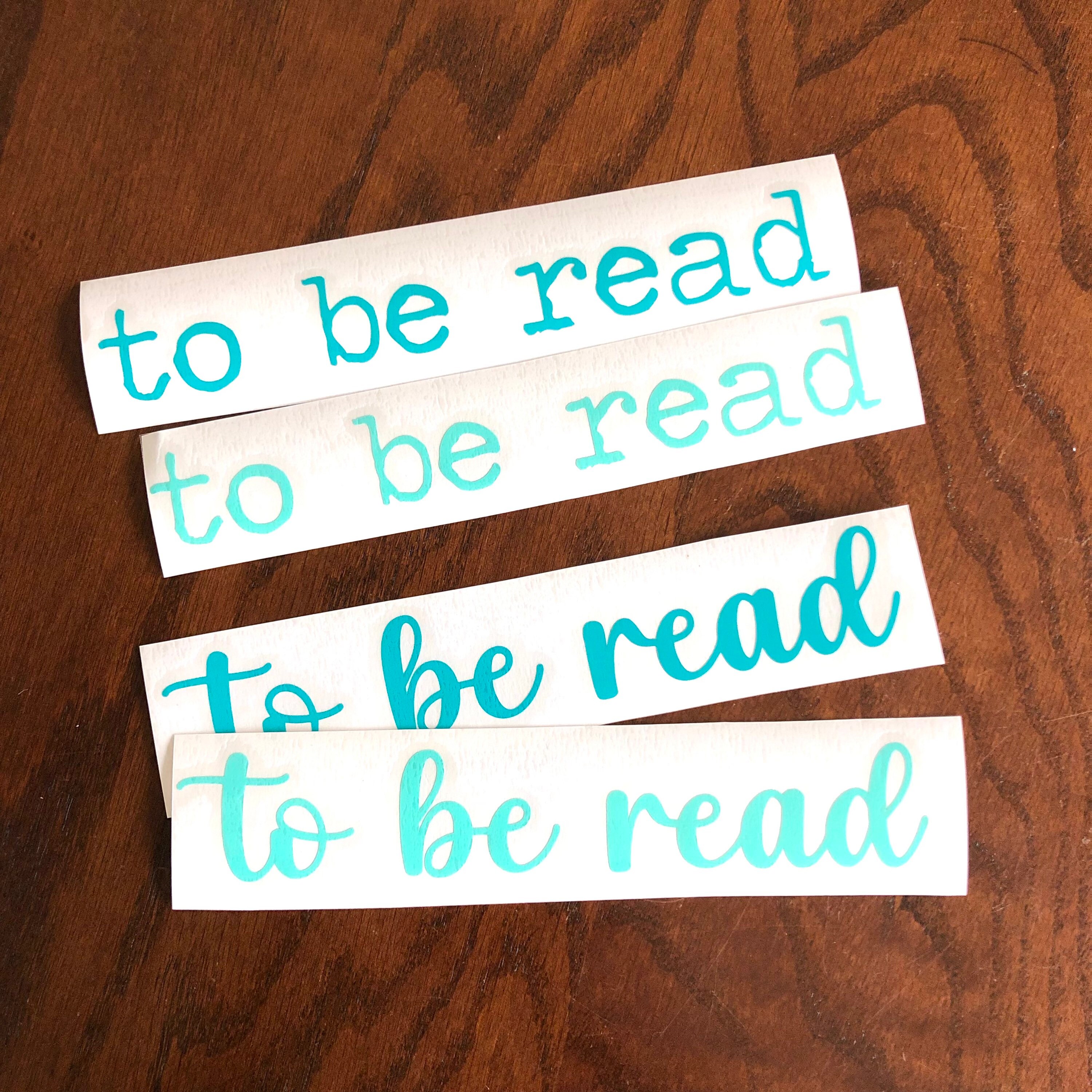 To Be Read Vinyl Decal TBR Cart Decal Bookish Decal - Etsy