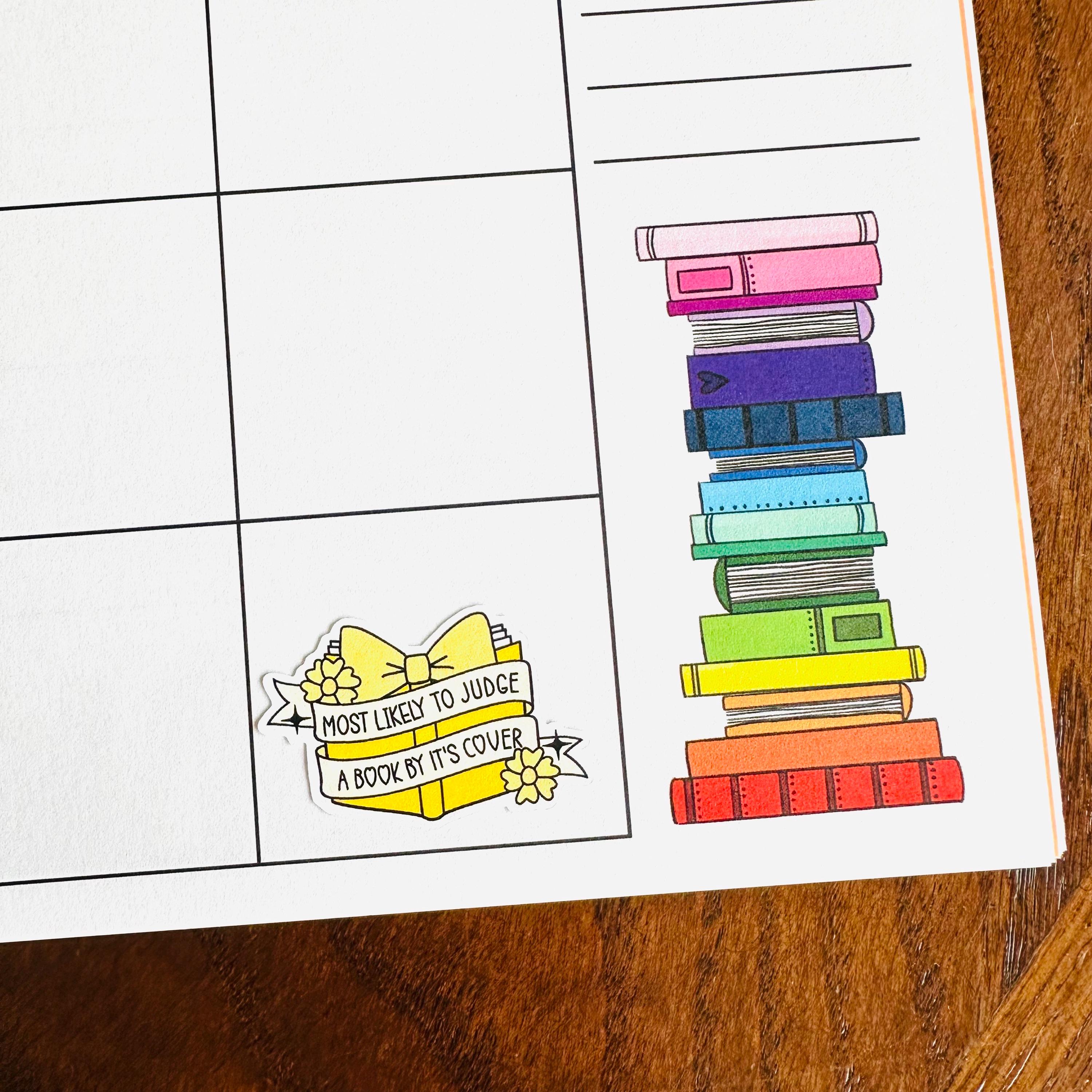 Most Likely to Judge a Book by Its Cover Stickers - Bookworm Planner ...