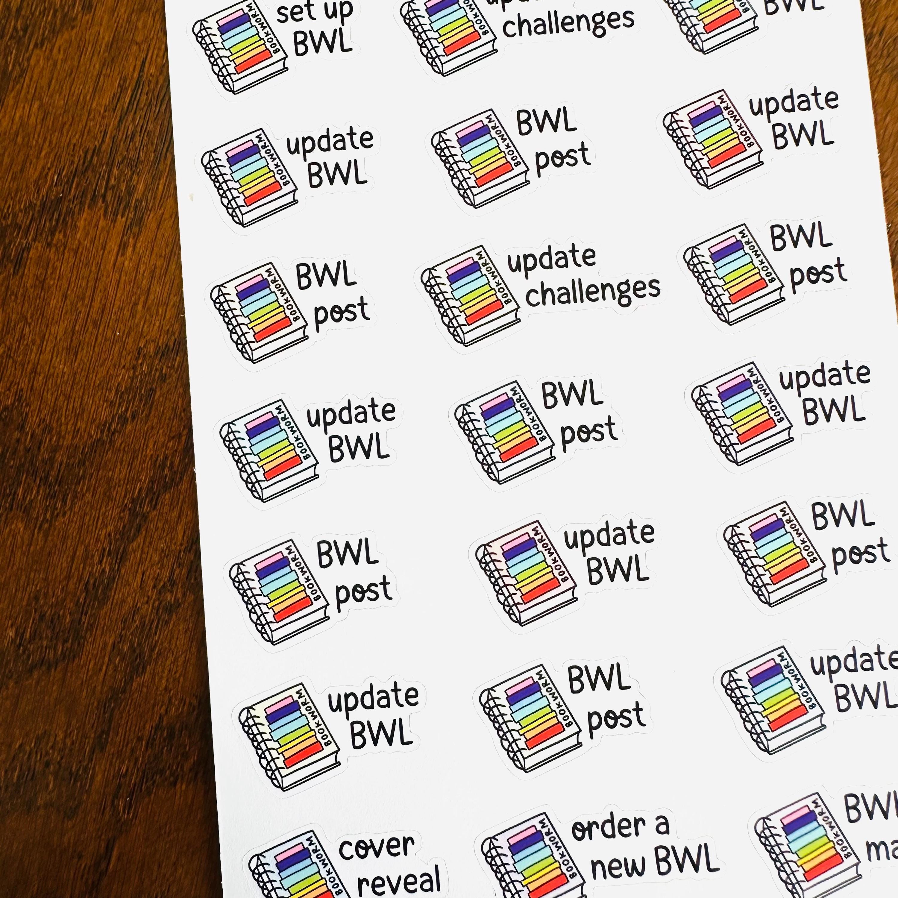 BWL Task Stickers - Mini Bookworm Life Planner Stickers - Doodle ...