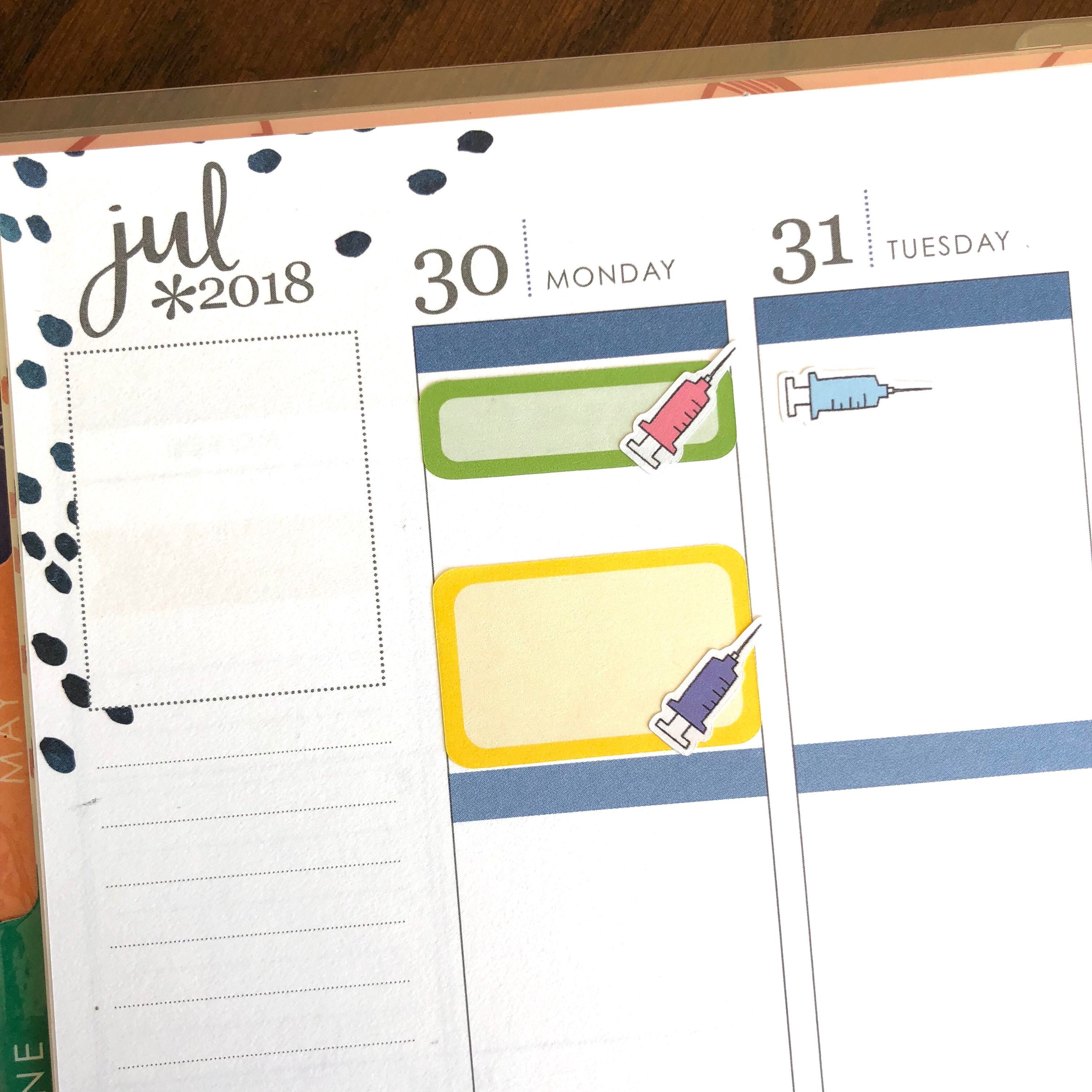Syringes Planner Stickers Syringe Stickers Shot Stickers | Etsy