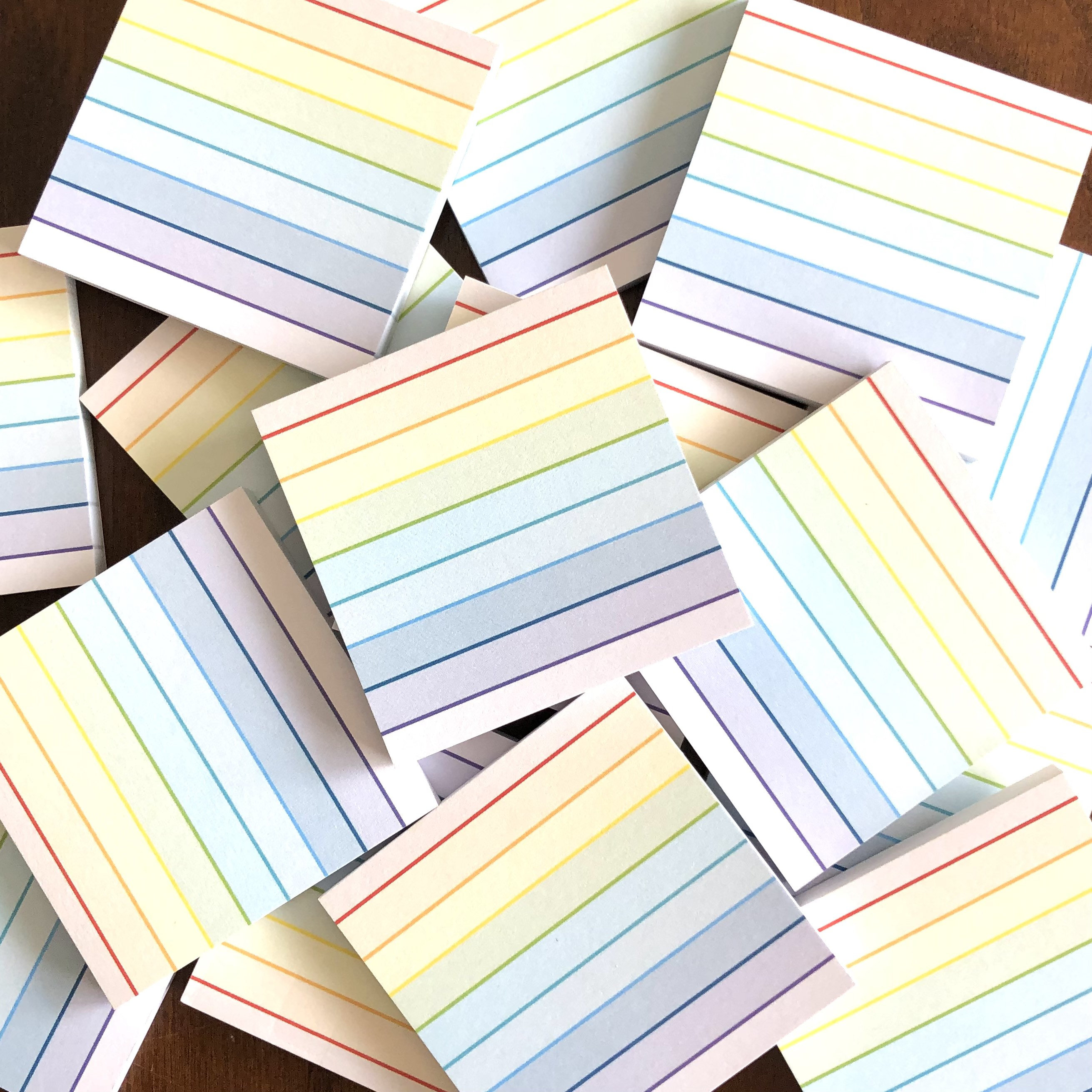 Rainbow Sticky Notes Lined Sticky Notes Stationery Gift - Etsy