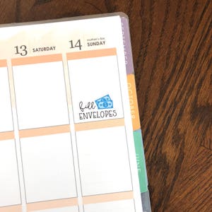 Fill Envelopes Planner Stickers - Budgeting Stickers - Budget Stickers ...