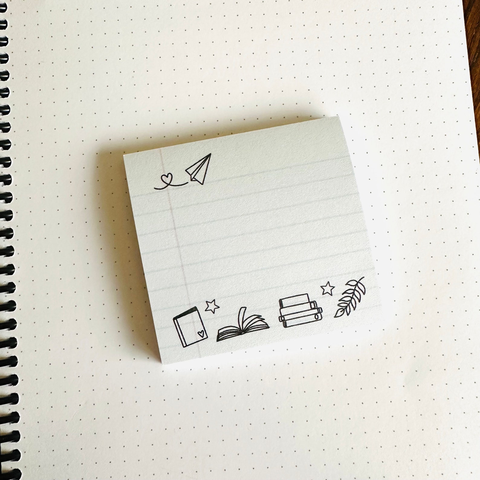 Bookish Doodle Sticky Notes - Reading Sticky Notes - Bookworm Gift ...