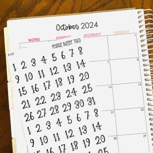 Spiderweb Number Stickers - Spider Date Planner Stickers - October ...