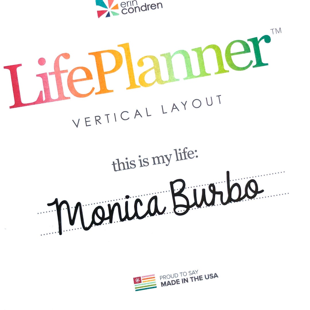 Script Vinyl Name Decal - Name Sticker - Planner Stickers - Custom ...