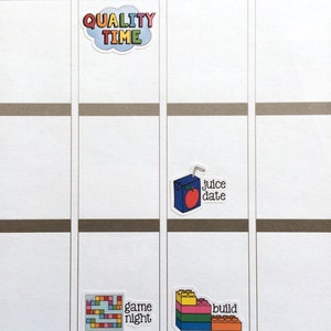 Quality Time Stickers - Family Time Planner Stickers - Kid Stickers ...